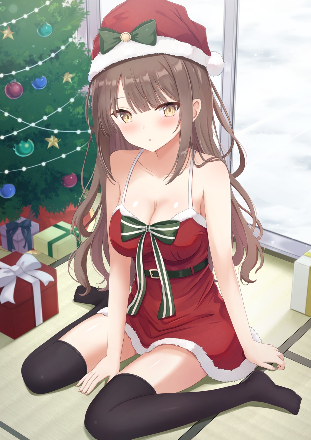 touhourh christmas dress no bra thighhighs | #1235845 | yande.re